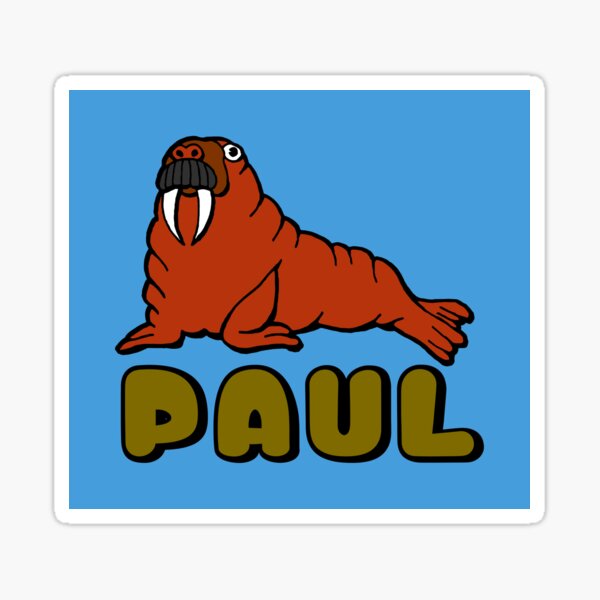 "Paul The Walrus" Sticker for Sale by Pop-Pop-P-Pow | Redbubble