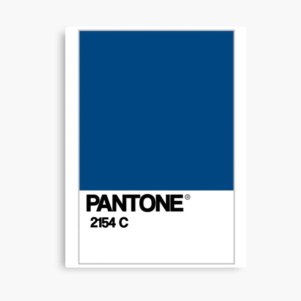 "PANTONE COLOR CARD - 2154 C BLUE" Canvas Print for Sale by ...
