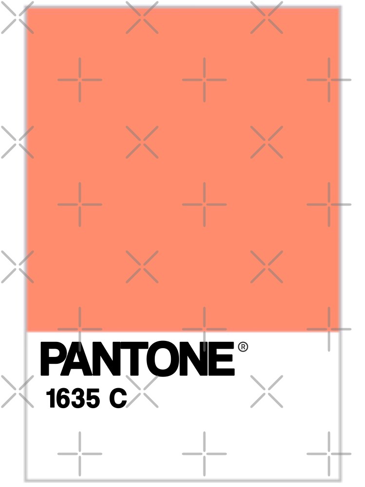 "PANTONE COLOR CARD - 1635 C SALMON/PEACH" Sticker for Sale by ...