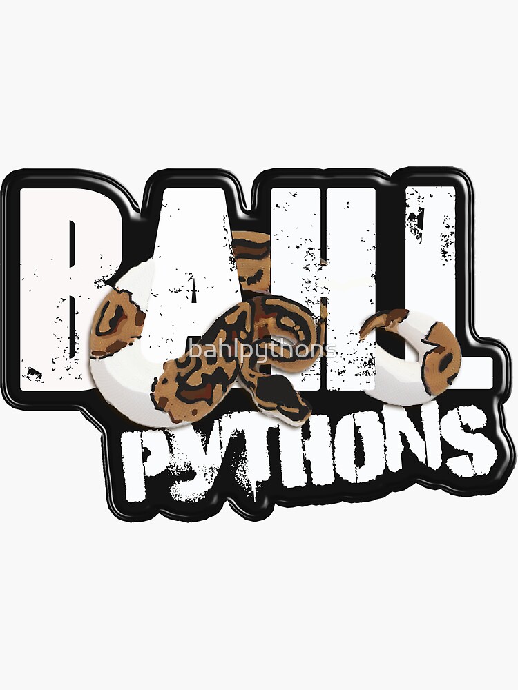"Bahl Pythons Pied Ball Python Official Logo" Sticker by bahlpythons ...