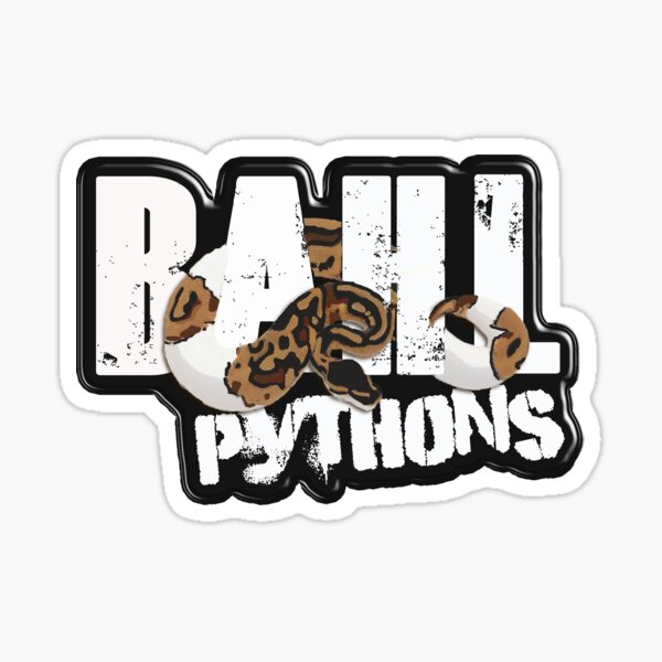 "Bahl Pythons Pied Ball Python Official Logo" Sticker by bahlpythons ...