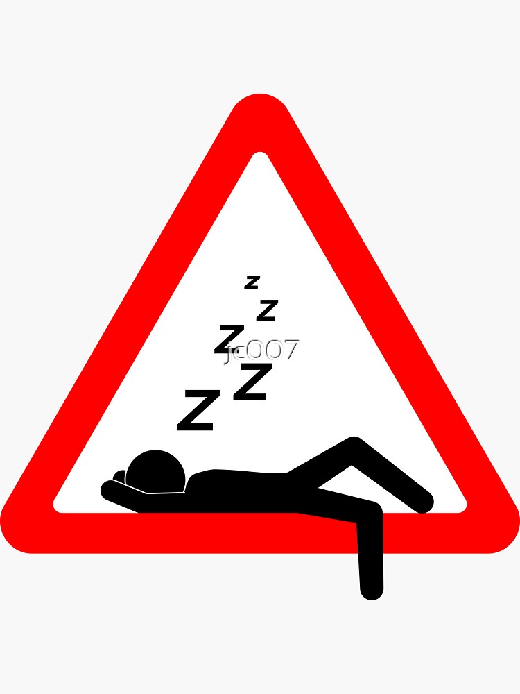 "Warning I'm Sleeping " Sticker for Sale by jc007 | Redbubble