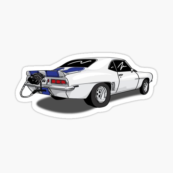 "Camaro Race Car drawing" Sticker for Sale by bad9er | Redbubble
