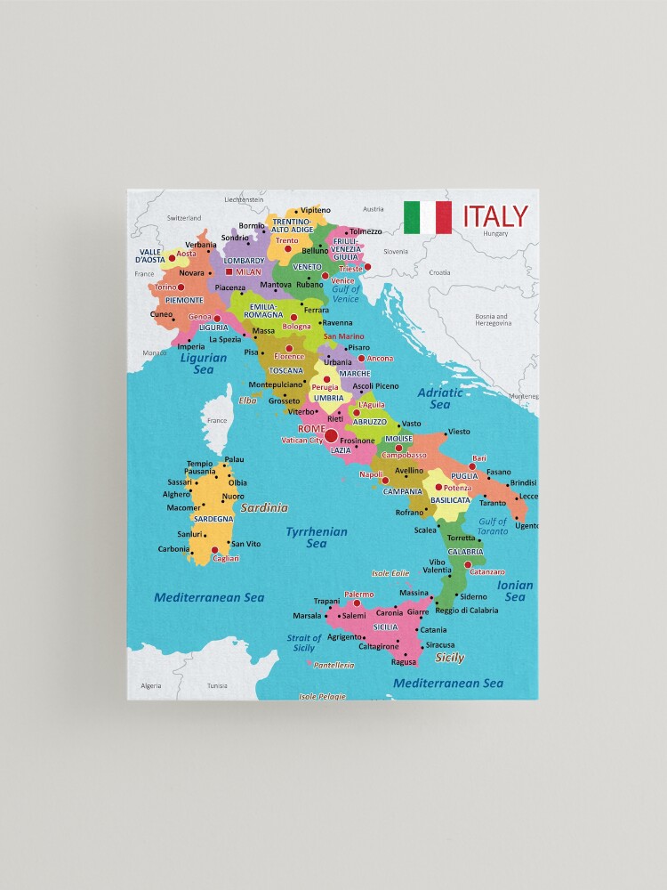 Italy Map Regions And Capitals Italy : Free Map, Regions | Bambini