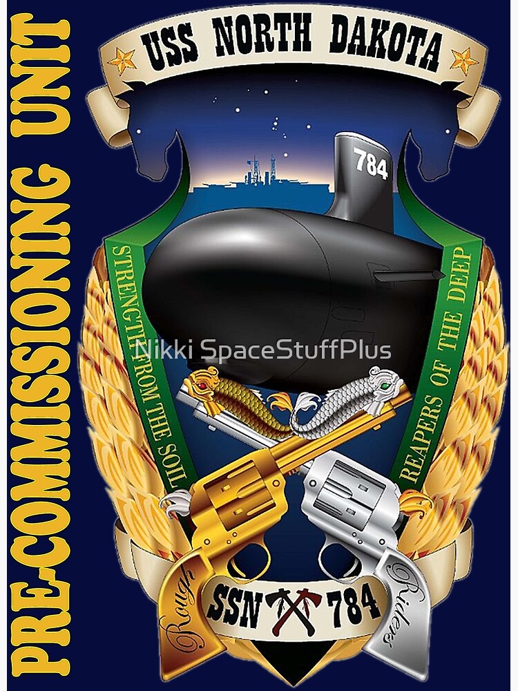 "SSN-784 Pre-commissioning Unit Crest for Dark Colors" Art Print by ...