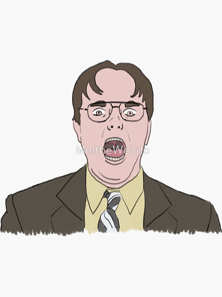 "Dwight Schrute " Sticker by MeltheWeirdo | Redbubble