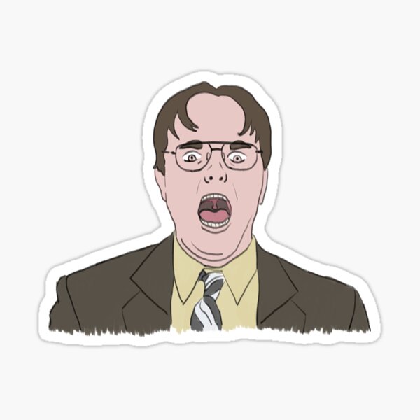 "Dwight Schrute " Sticker by MeltheWeirdo | Redbubble