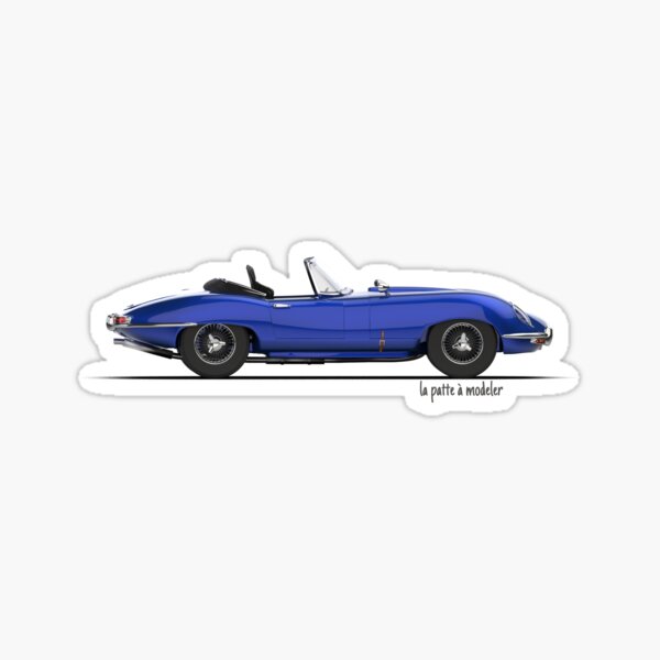 "Classic English car convertible" Sticker by LaPatteAModeler | Redbubble