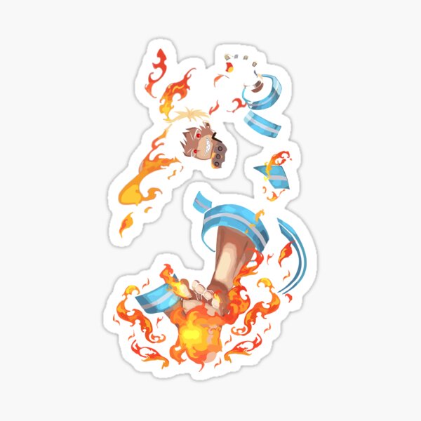 "Shinra" Sticker by Thulio | Redbubble