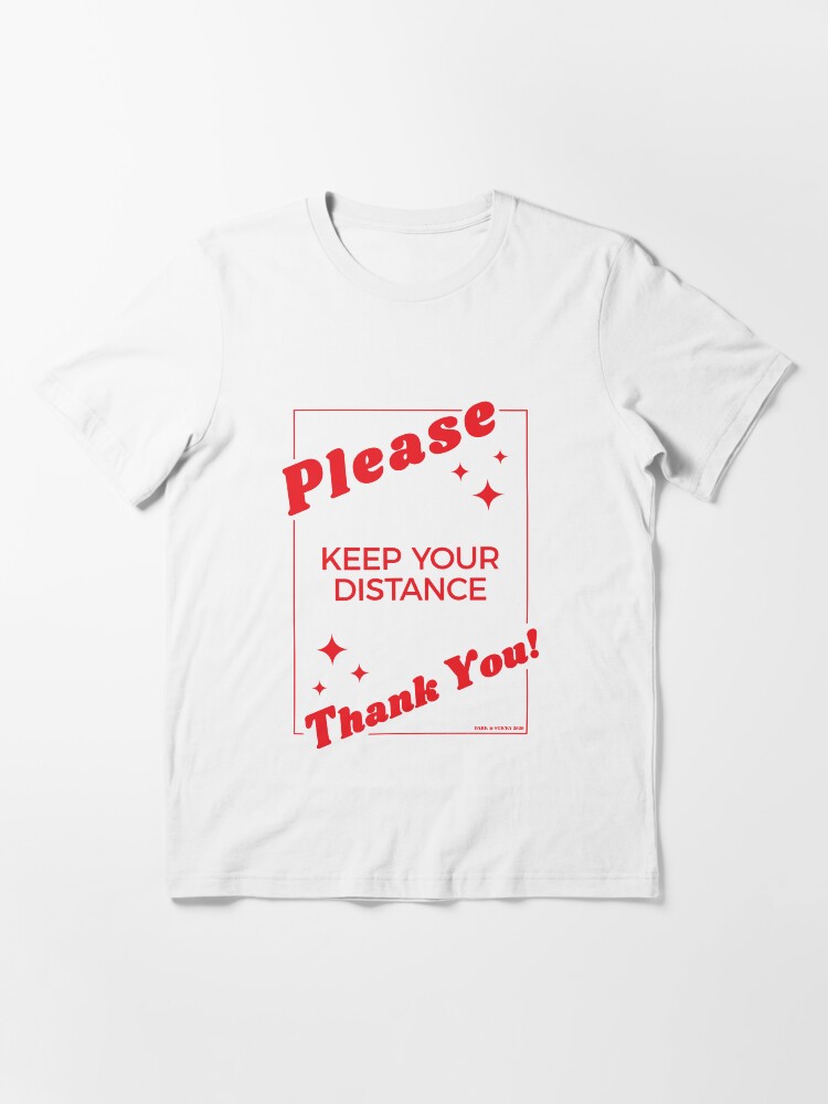 "Please Keep Your Distance (red)" T-shirt for Sale by DarkAndSticky ...