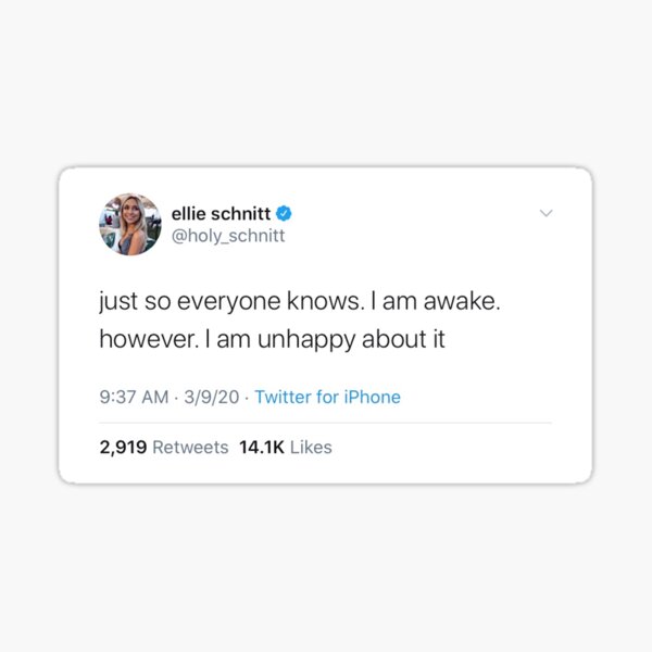 "Funny tweet" Sticker for Sale by jennagardnerr | Redbubble
