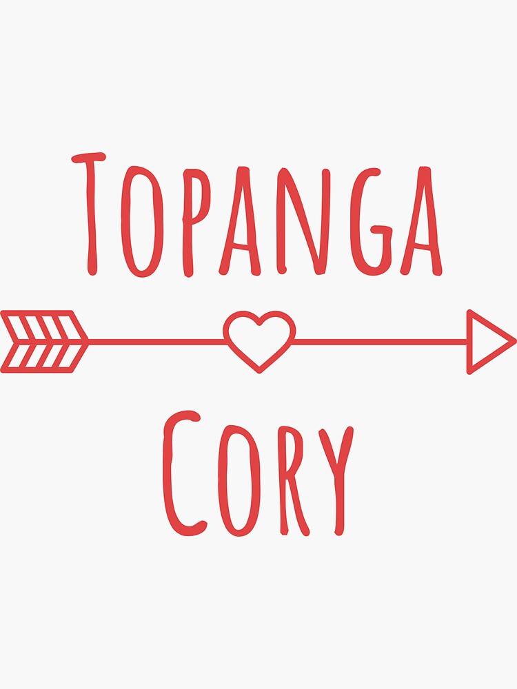 "Topanga" Sticker for Sale by clandestitching | Redbubble