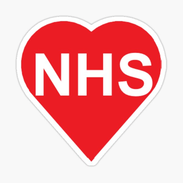 "NATIONAL HEALTH SERVICE NHS" Sticker by Keithydee | Redbubble