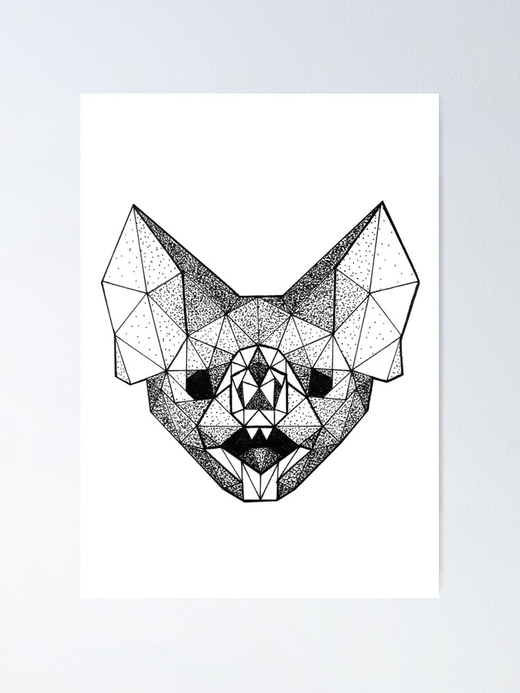 "Geometry Bat" Poster for Sale by BROENNER | Redbubble