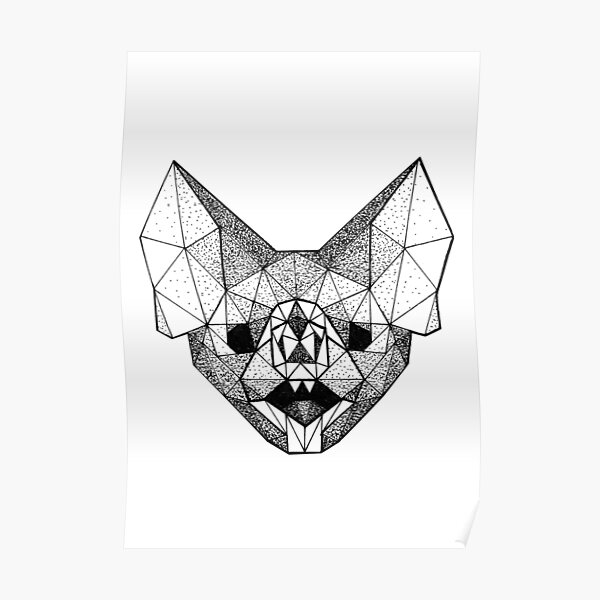 "Geometry Bat" Poster for Sale by BROENNER | Redbubble