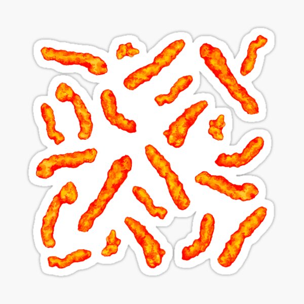 "Cheese Puff Pattern - White" Sticker for Sale by KellyGilleran | Redbubble