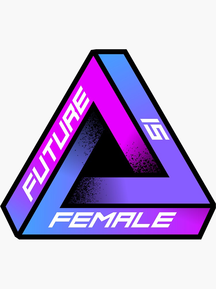 "Female is Female Triangle Logo" Sticker for Sale by aliceatlantis ...