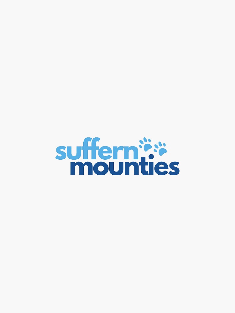 "Suffern Mounties Paw Print Sticker" Sticker for Sale by arm14 | Redbubble