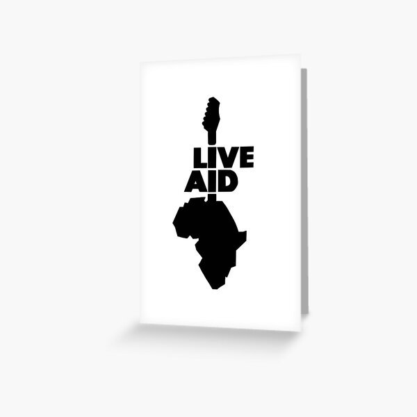 "live aid logo" Greeting Card by Drayziken | Redbubble