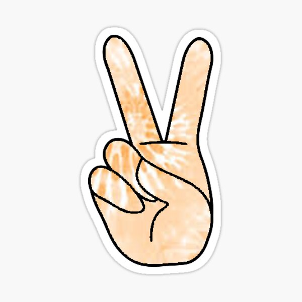 "Orange Tie-Dye Peace Sign" Sticker by Miavk1 | Redbubble