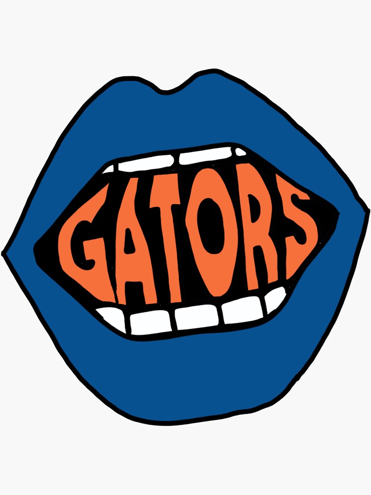 "Gator Lips Design" Sticker for Sale by MaddyMcEwen | Redbubble