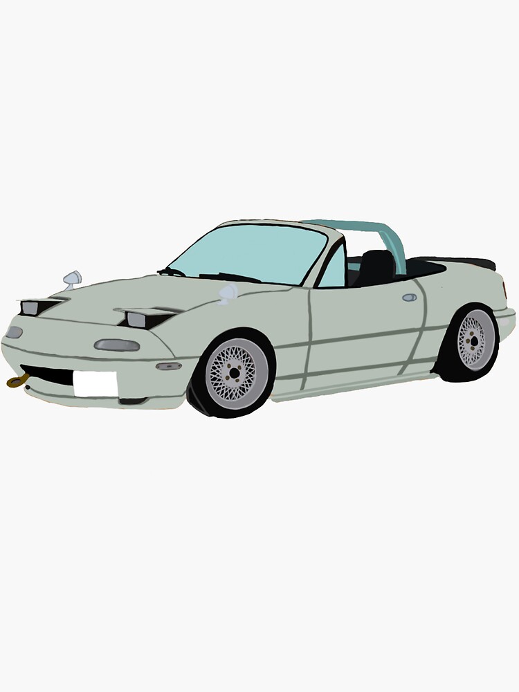 "MIATA" Sticker by Kailynof | Redbubble
