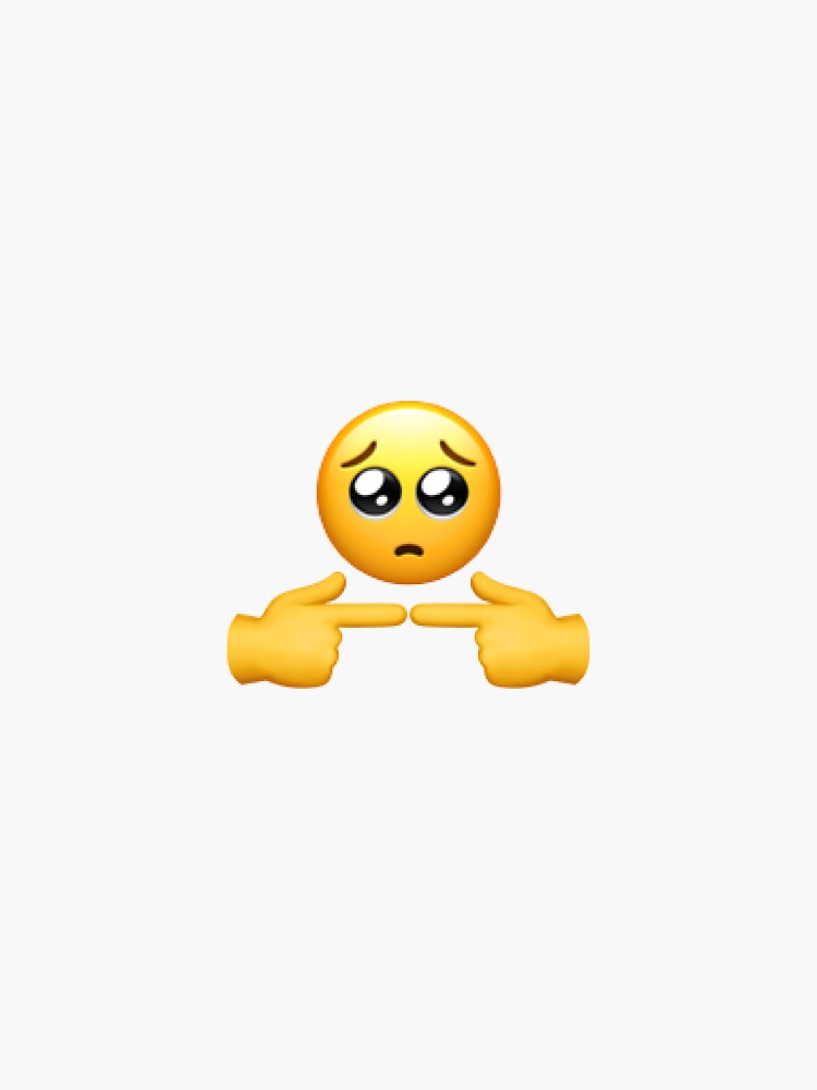 "shy emoji" Sticker by sophcgang | Redbubble