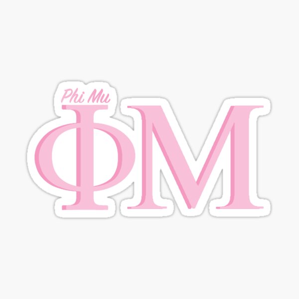 "Phi Mu Letters" Sticker for Sale by josh-feltman | Redbubble