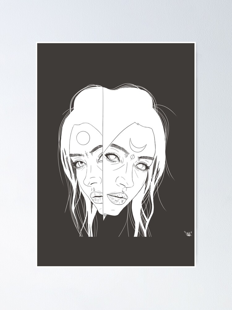 "2 face " Poster by SpendloveArt | Redbubble