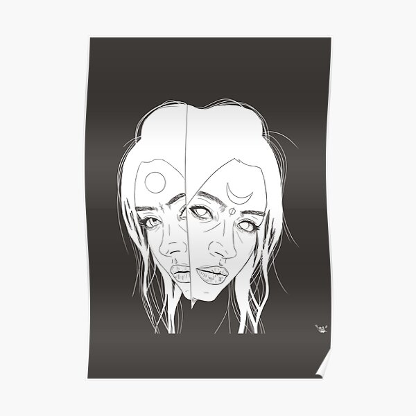 "2 face " Poster by SpendloveArt | Redbubble