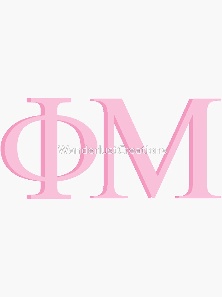 "Phi Mu Letters" Sticker for Sale by josh-feltman | Redbubble