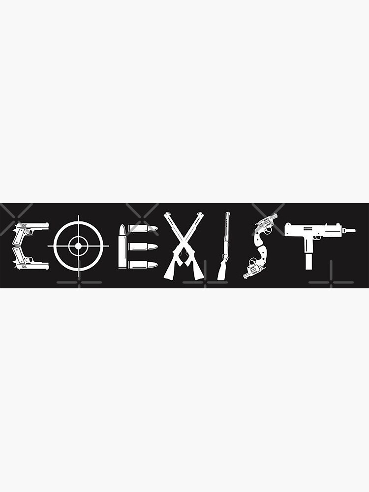 "Coexist - GUNS" Sticker for Sale by unionpride | Redbubble