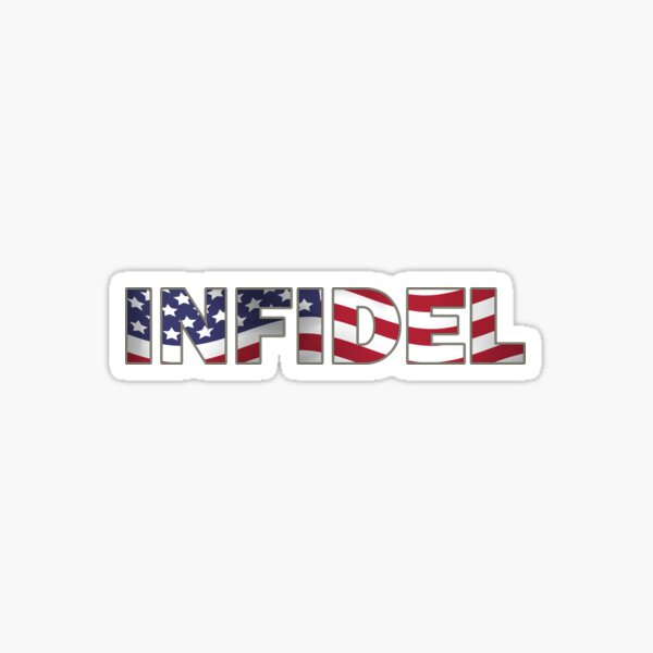 "American and Infidel" Sticker for Sale by aliberalino | Redbubble