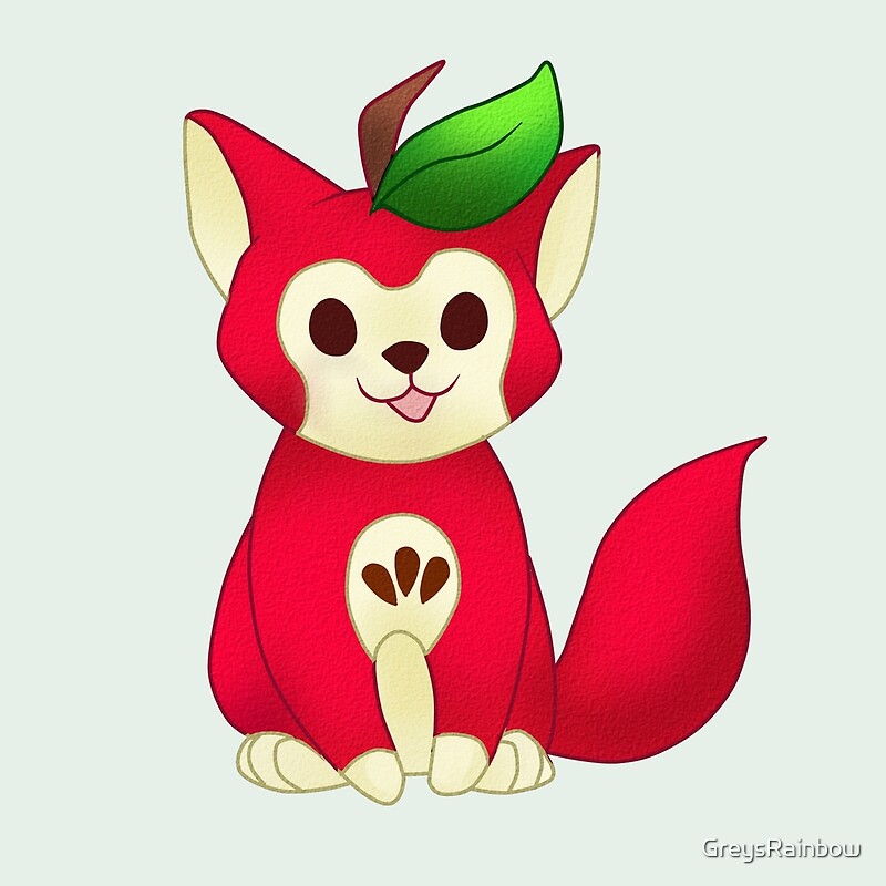 "Fruit Cats: Apple Cat" by GreysRainbow | Redbubble
