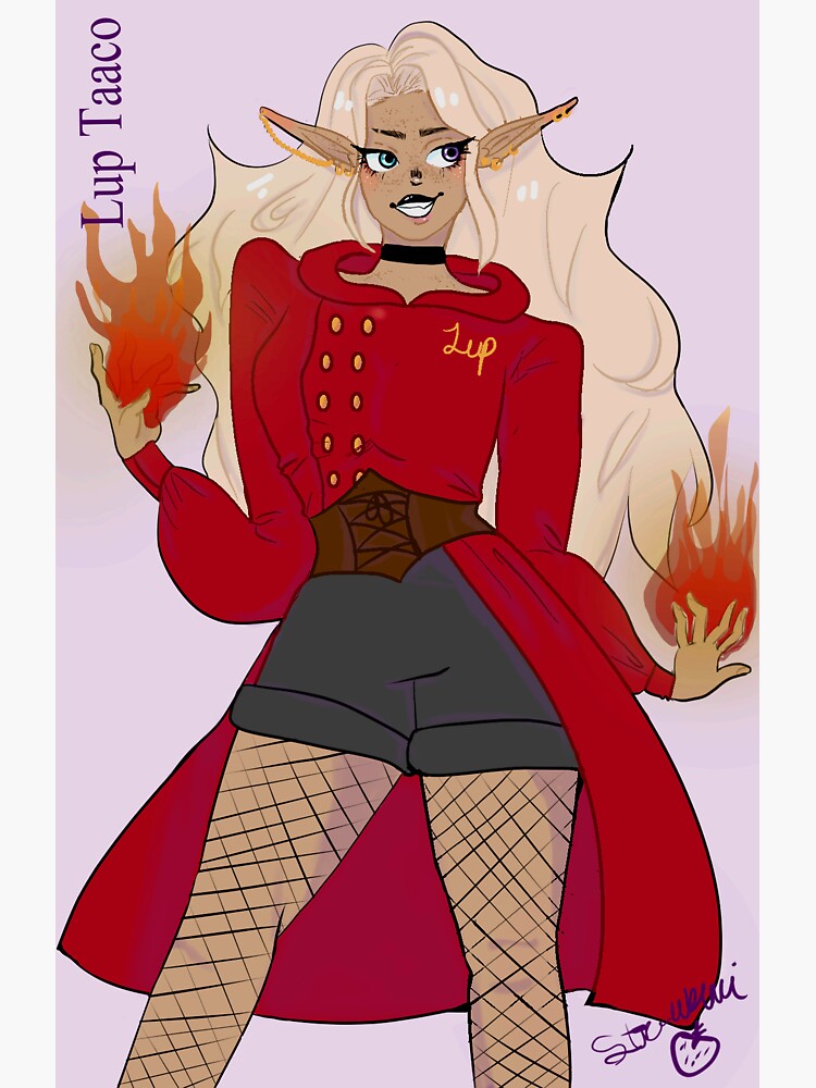"Lup Taaco (taz)" Sticker by Lyndseyship | Redbubble