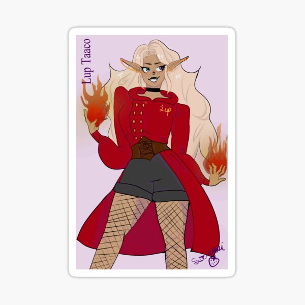 "Lup Taaco (taz)" Sticker by Lyndseyship | Redbubble