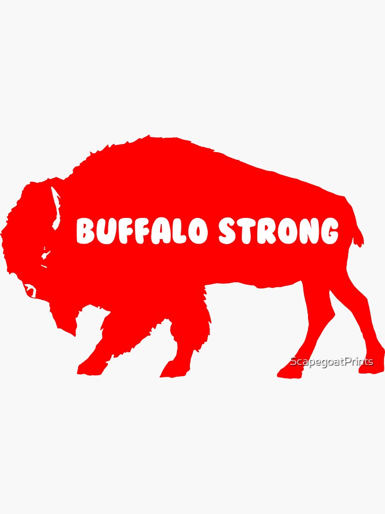 "Buffalo Strong" Sticker for Sale by ScapegoatPrints | Redbubble
