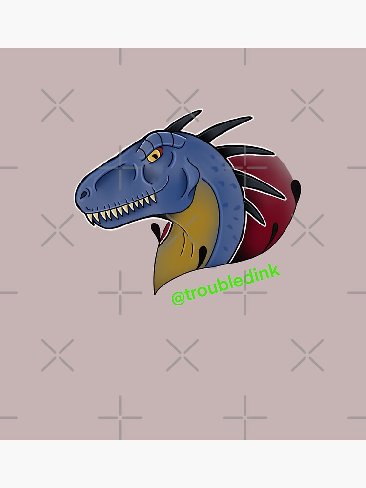 "Dinosaur neo" Sticker by Troubledink | Redbubble