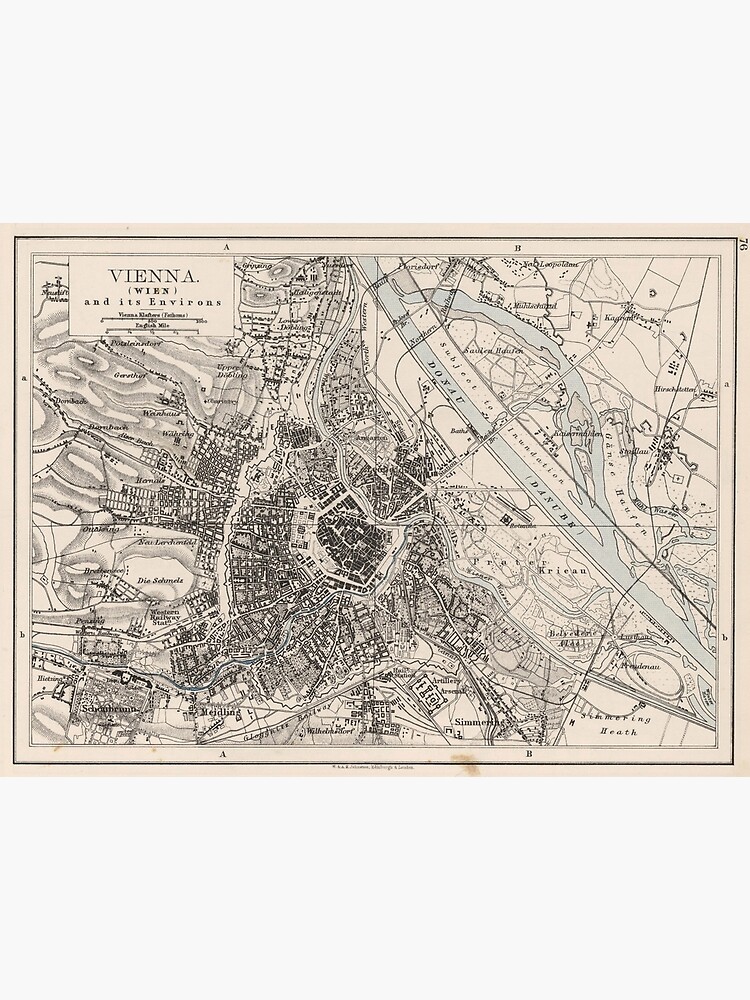 "Vintage Map of Vienna Austria (1906)" Poster for Sale by BravuraMedia ...