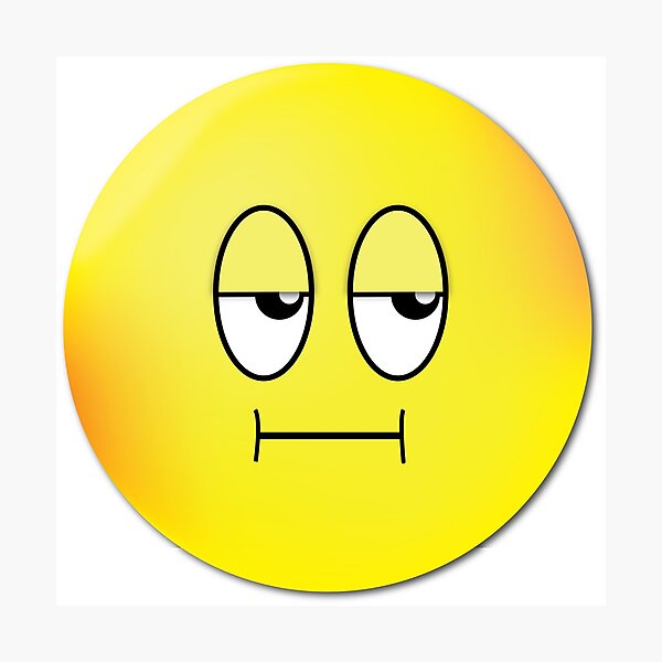 Emoji Meh Wall Art | Redbubble