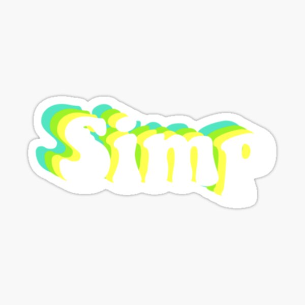 "Simp" Sticker for Sale by BanTokki | Redbubble