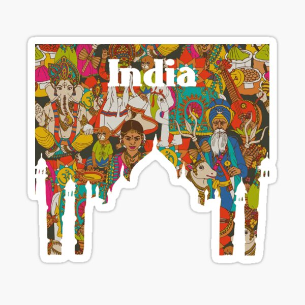 "Indian traditional design" Sticker by Khanchoice | Redbubble