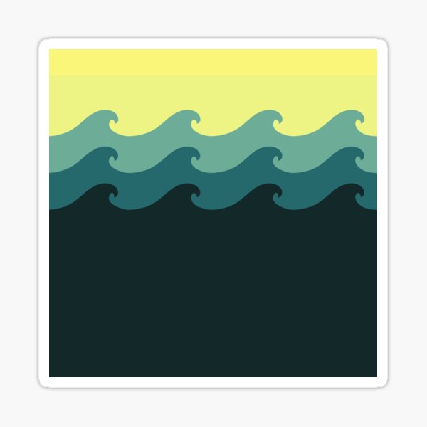 "Wave Design" Sticker for Sale by hitesh1990 | Redbubble