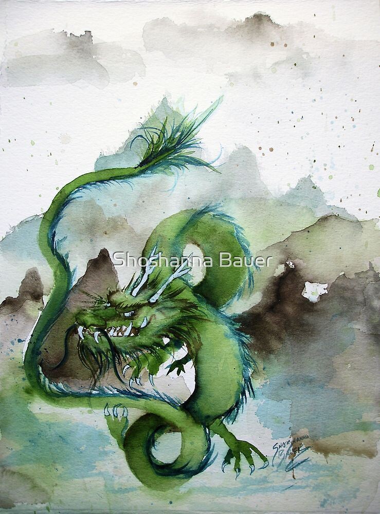 "Chinese Earth Dragon" by Shoshanna Bauer | Redbubble