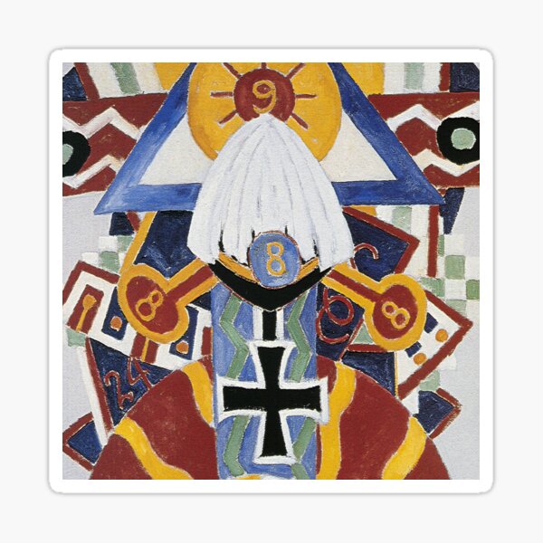"Marsden Hartley Painting Fine Art Clock" Sticker for Sale by ClocksMan ...