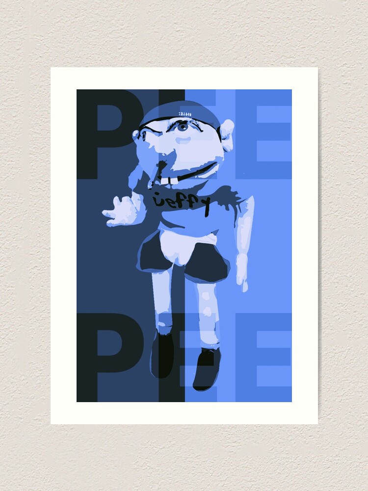 "blue jeffy" Art Print for Sale by thiscub | Redbubble