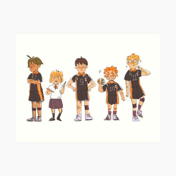 "karasuno first years" Art Print for Sale by halmistax | Redbubble