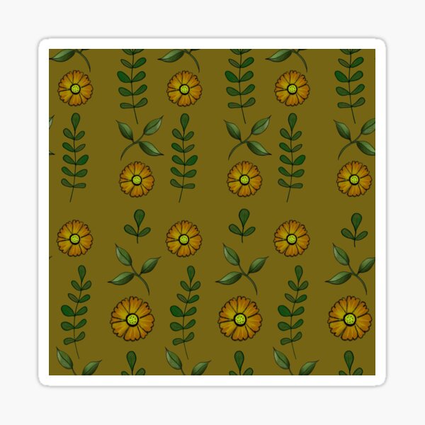 "Olive Green Night Garden" Sticker for Sale by marisamartin | Redbubble