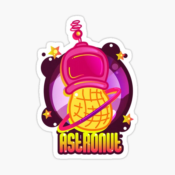 "Colorful Space Nut Illustration (AstroNut)" Sticker for Sale by ...