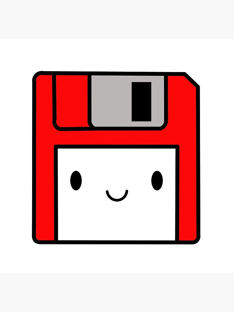 "Kawaii Floppy Disk, Cute Retro 80's Designs for Computer Geek" Art ...